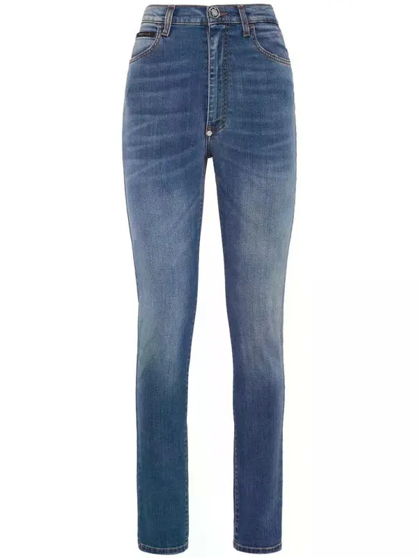 Philipp Plein High-rise Skinny Jeans - Blue