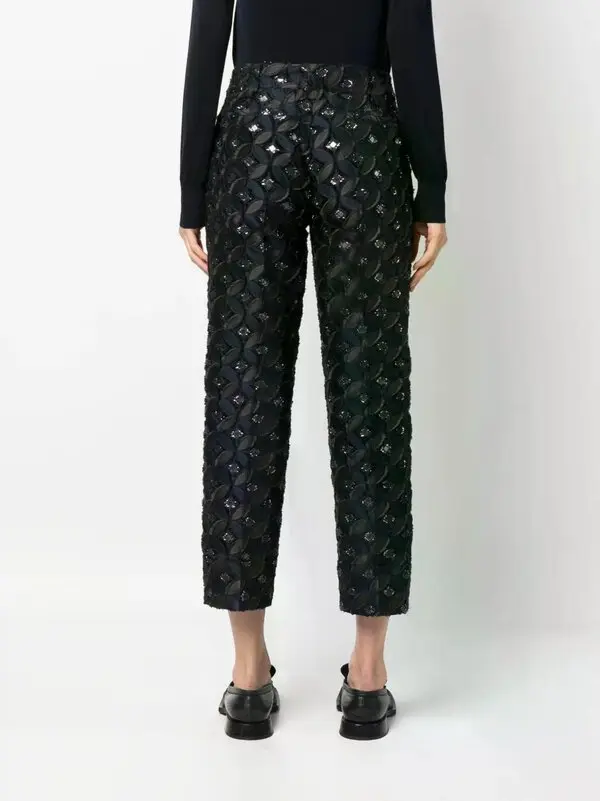 Fabiana Filippi Patterned Jacquard Cropped Trousers