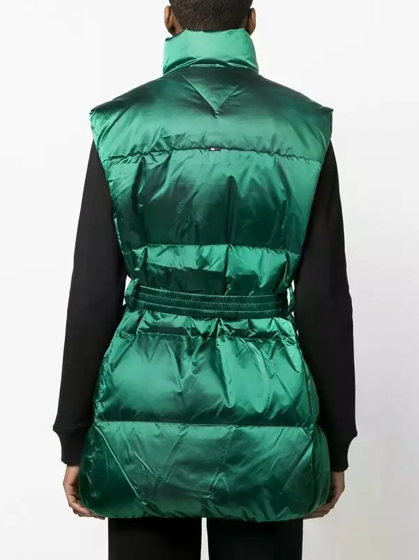 Tommy Hilfiger Padded Gilet With Logo Patch - Green