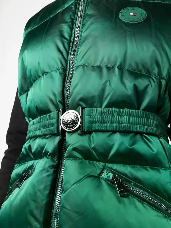 Tommy Hilfiger Padded Gilet With Logo Patch - Green