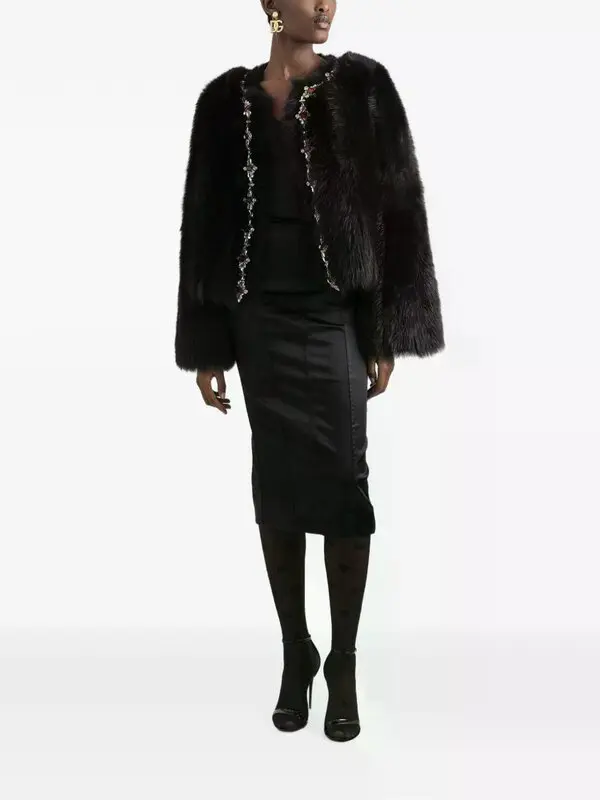Dolce & Gabbana Paneled Midi Dress - Black