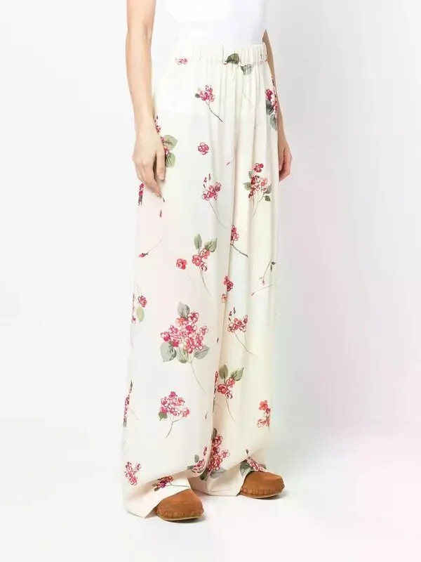 TWINSET Floral Print Palazzo Trousers