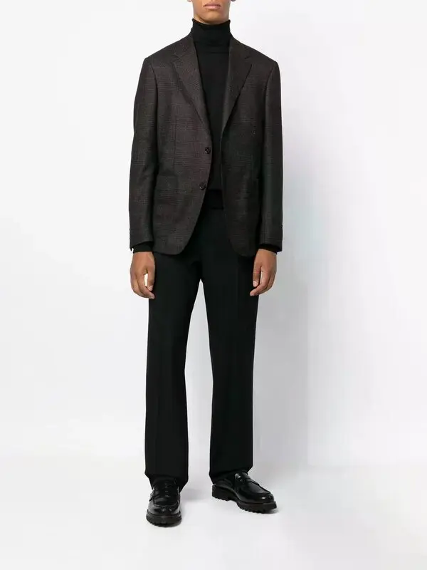 Zegna Cashmere-silk Blend Roll Neck Jumper - Black