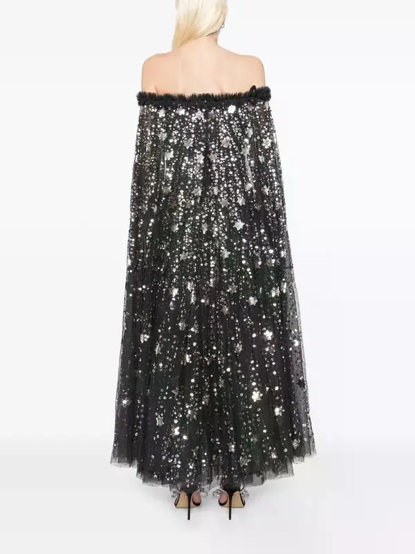 NEEDLE & THREAD Shooting Stars Cape Ankle Dress
