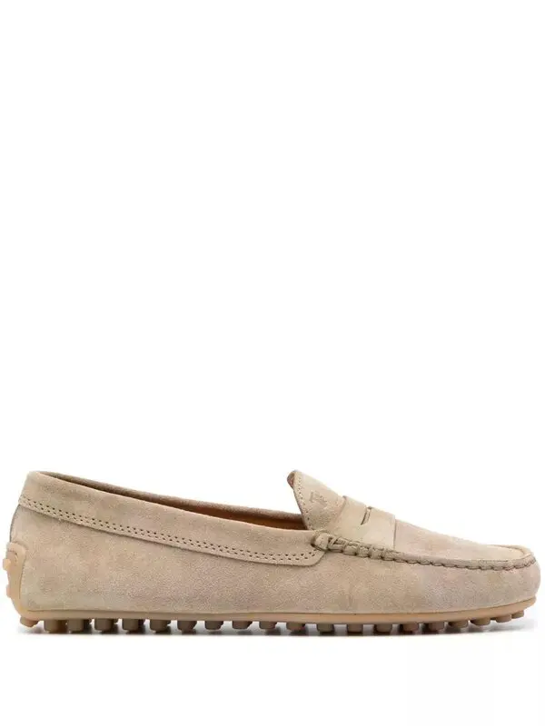 TOD'S Gommino Suede Driving Loafers - Brown