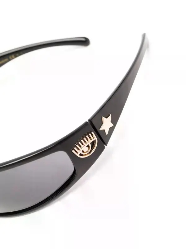 CHIARA FERRAGNI Tinted Rectangle-frame Sunglasses