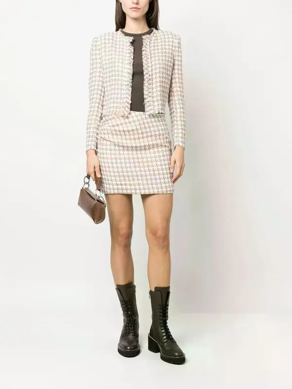 IRO PARIS Gathered Detail Tweed Skirt