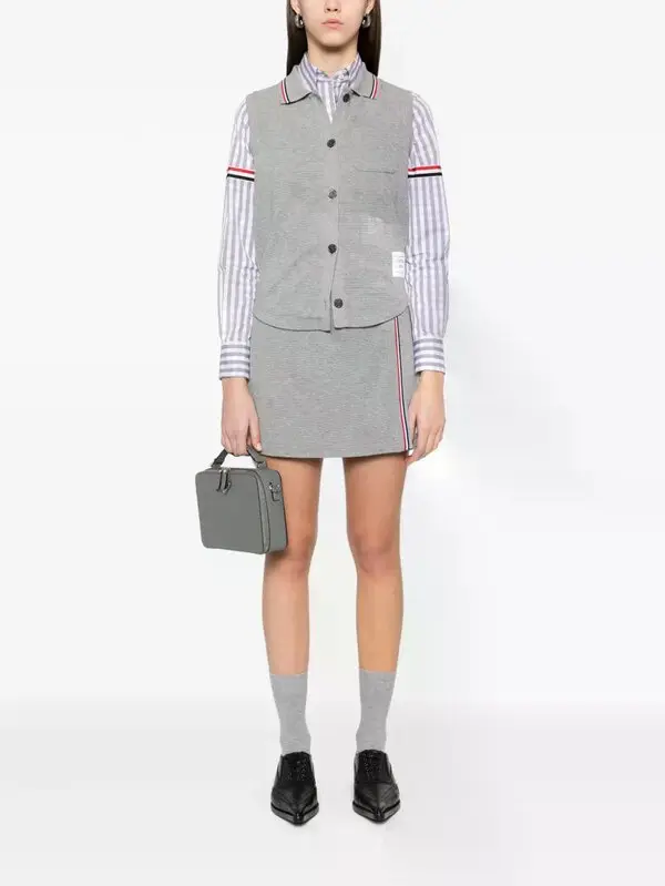 Thom Browne Waffle Cotton Sleeveless Shirt
