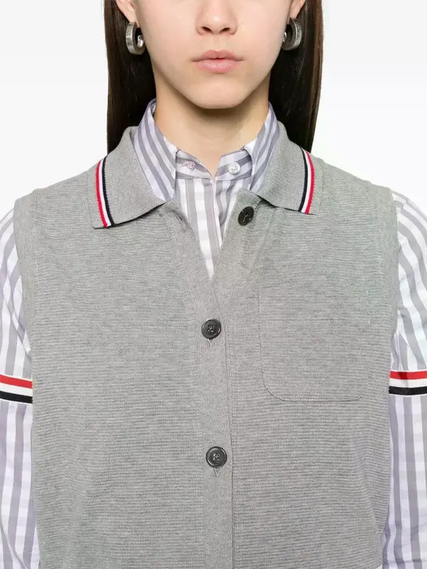 Thom Browne Waffle Cotton Sleeveless Shirt