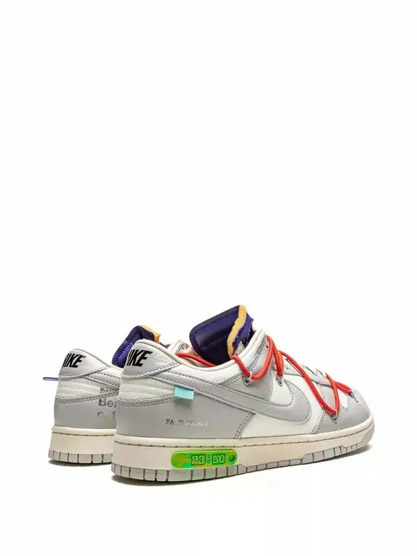 Nike X Off White Dunk Low Lot 23 Sneakers - Grey