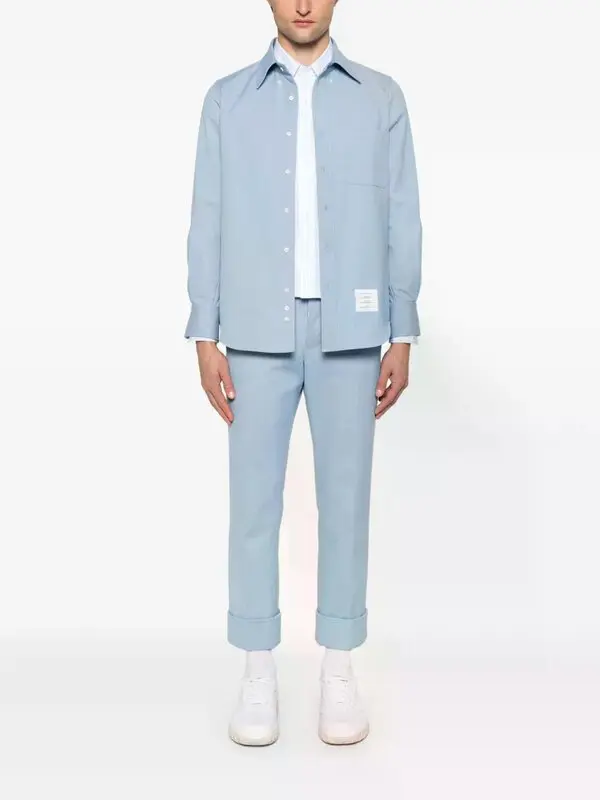 Thom Browne Rwb-stripe Denim Shirt