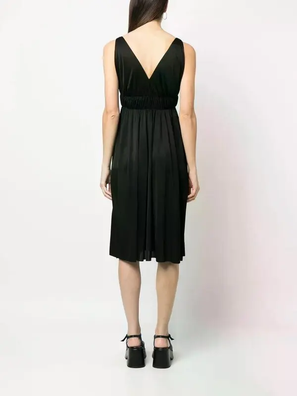 P.a.r.o.s.h Sleeveless V-neck Smocked Waist Dress