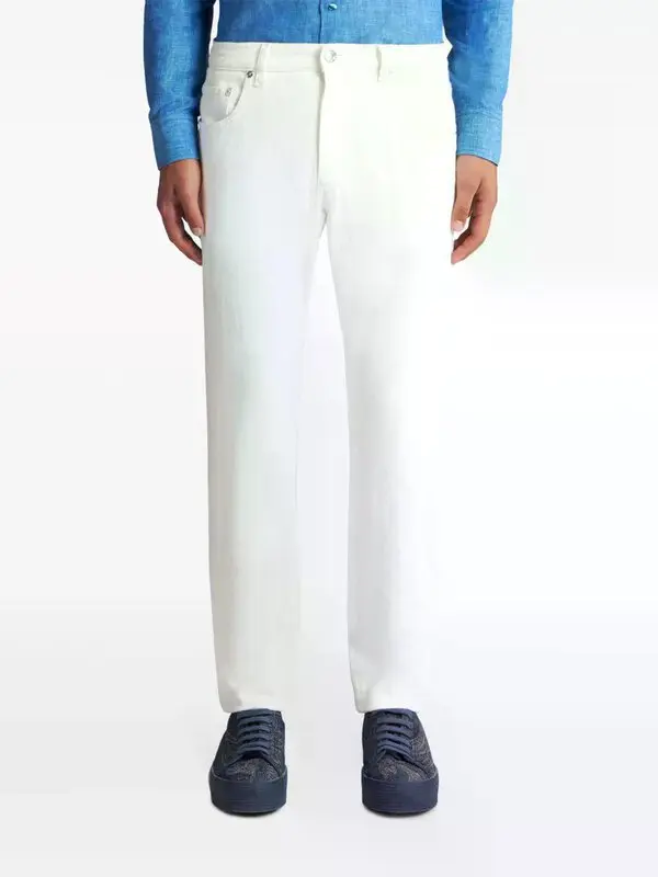 Etro Patterned Jacquard Straight-leg Jeans