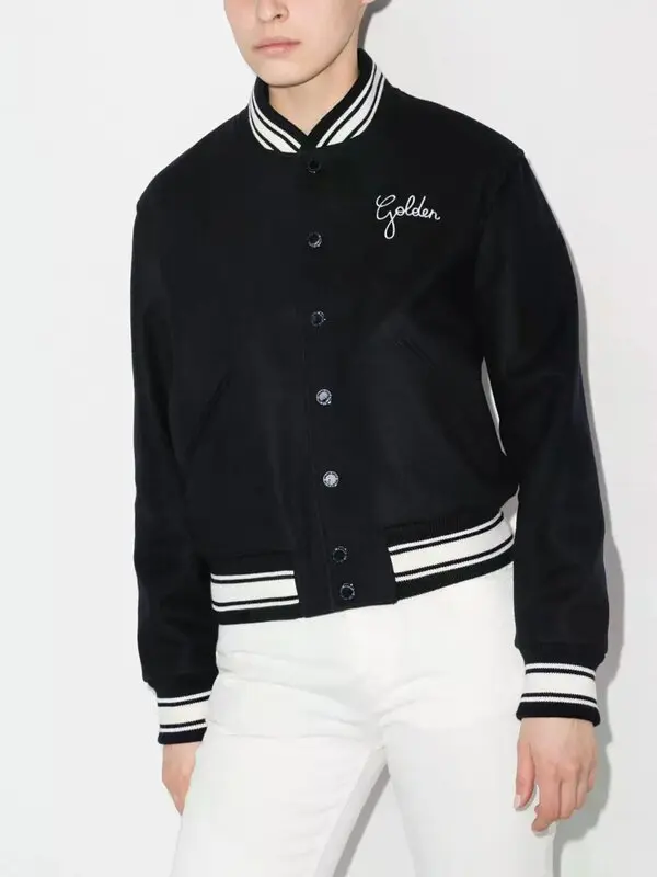 GOLDEN GOOSE Embroidered Logo Bomber Jacket