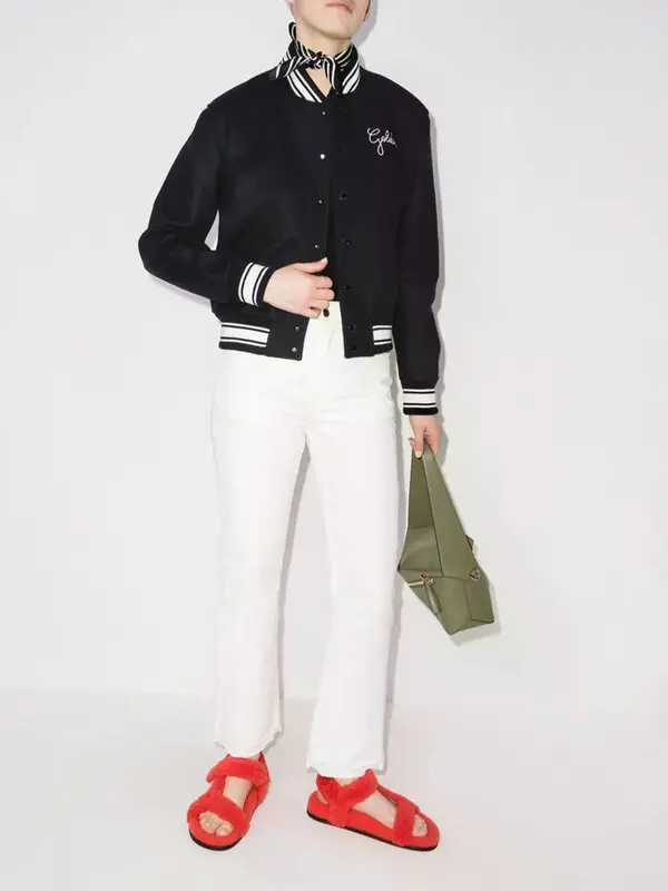 GOLDEN GOOSE Embroidered Logo Bomber Jacket