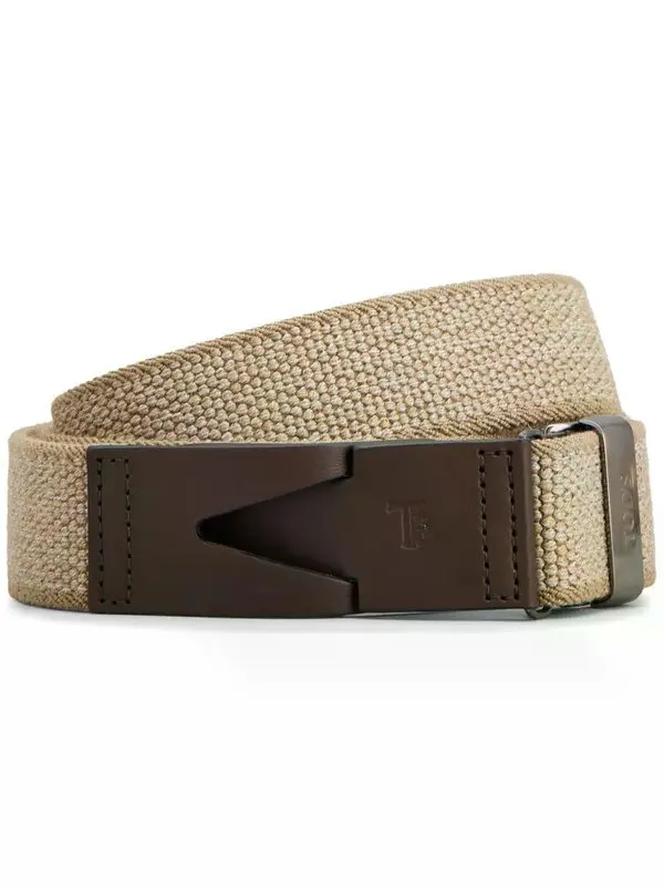 TOD'S Greca Buckle Belt - Neutrals