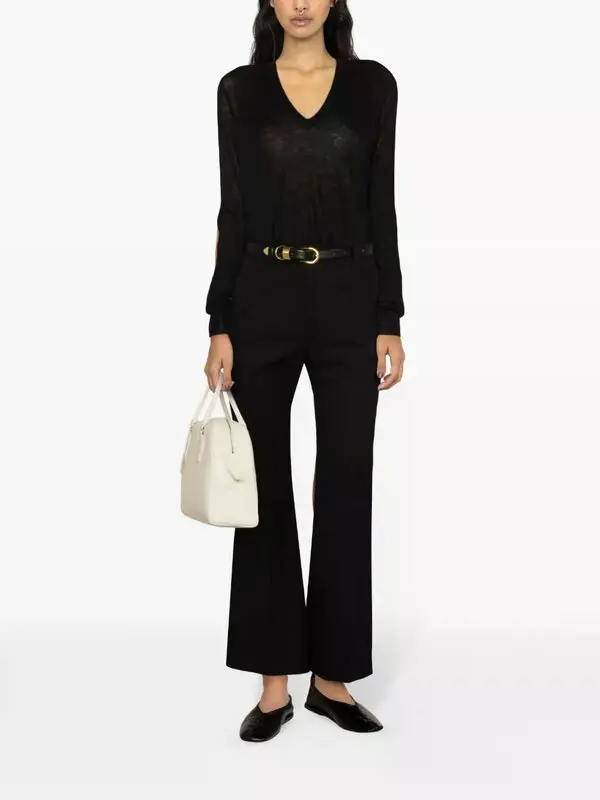 JOSEPH Tafira Mid-rise Flared Trousers