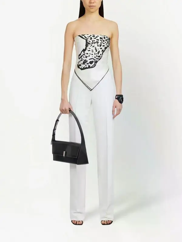 FERRAGAMO Geometric Leather Shoulder Bag