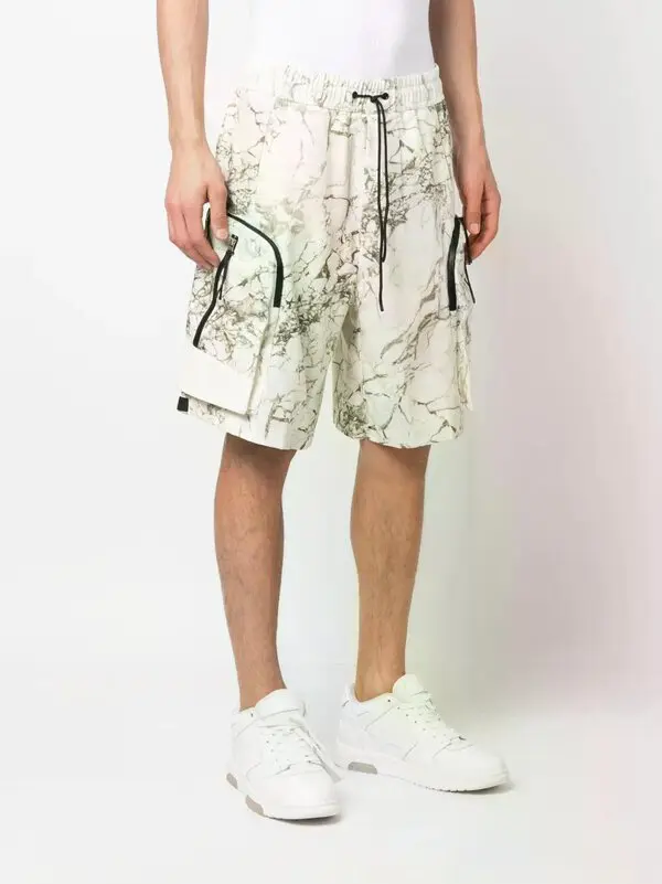 A-COLD-WALL* Marble Print Cotton Shorts