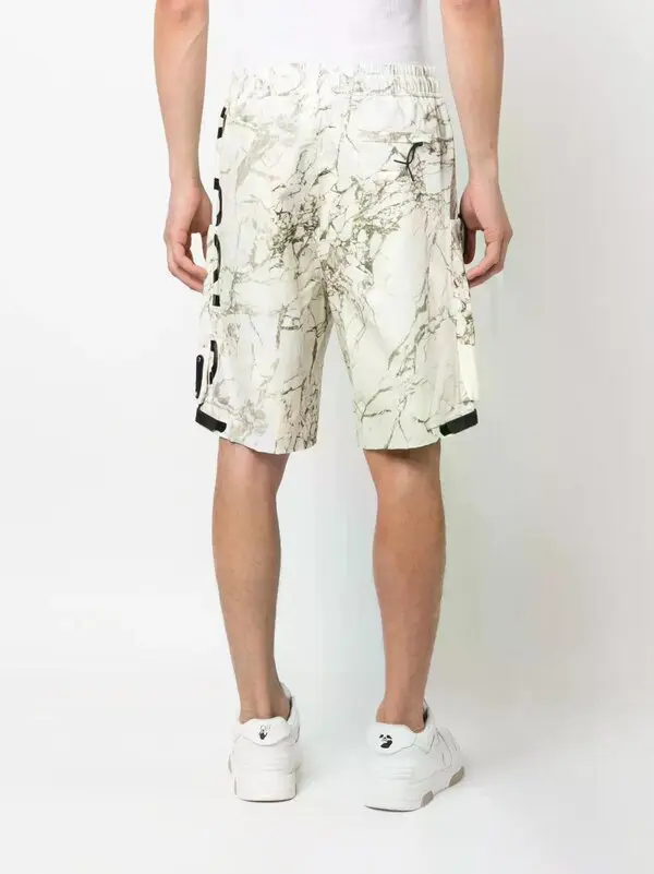 A-COLD-WALL* Marble Print Cotton Shorts