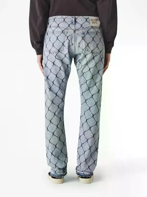 GALLERY DEPT. All-over Graphic Print Slim-leg Jeans
