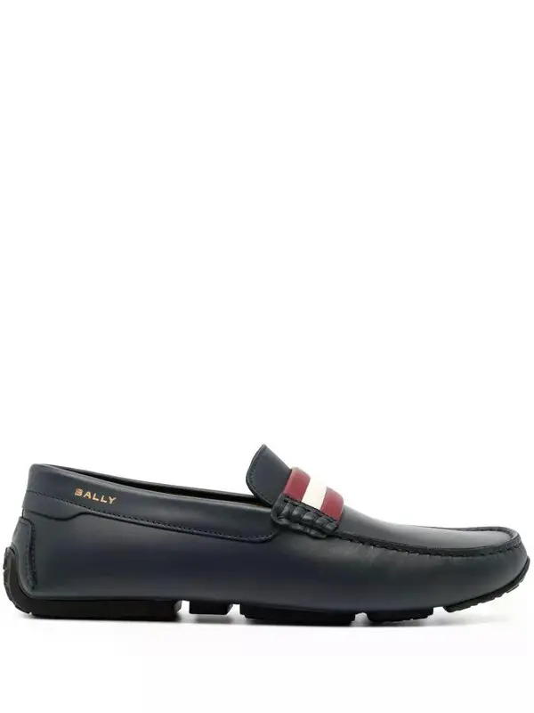 Bally Pilot Leather Loafers - Blue