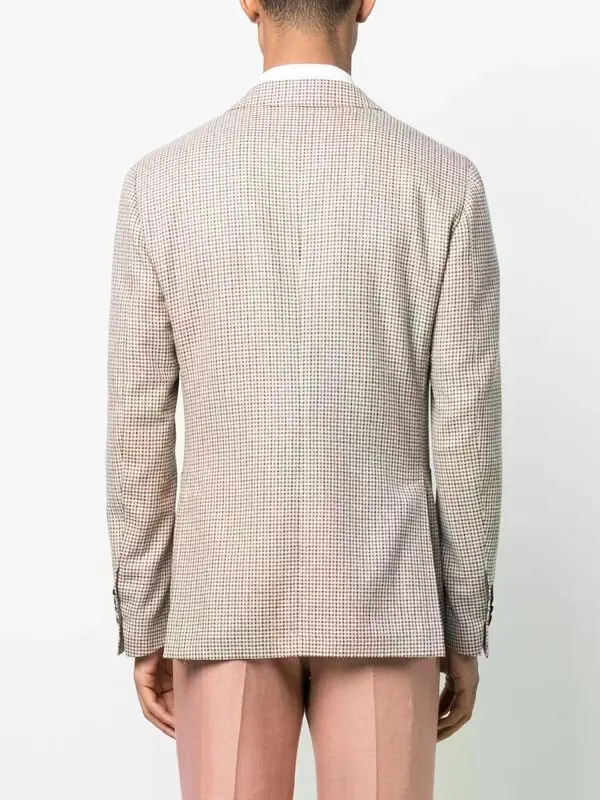 LARDINI Pota Houndstooth-pattern Blazer - Neutrals