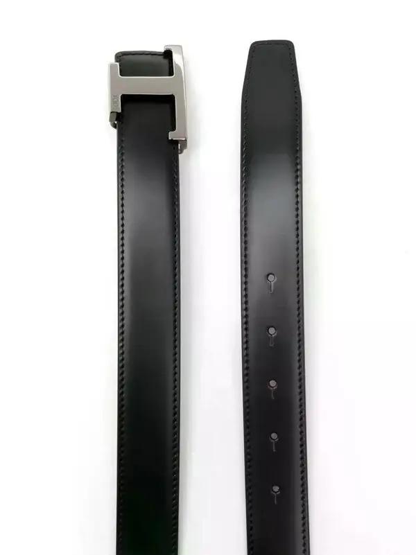 TOD'S T-buckle Reversible Leather Belt