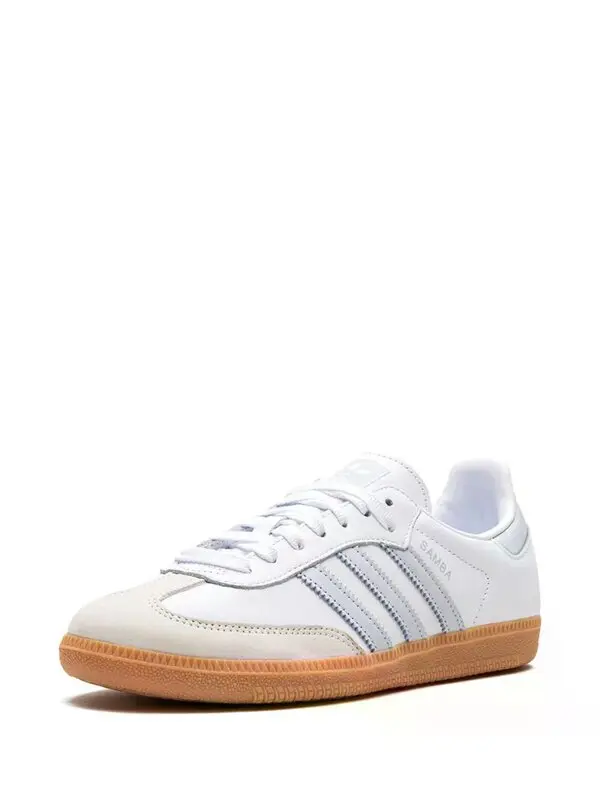 Adidas Samba Og Halo Blue Leather Sneakers - White