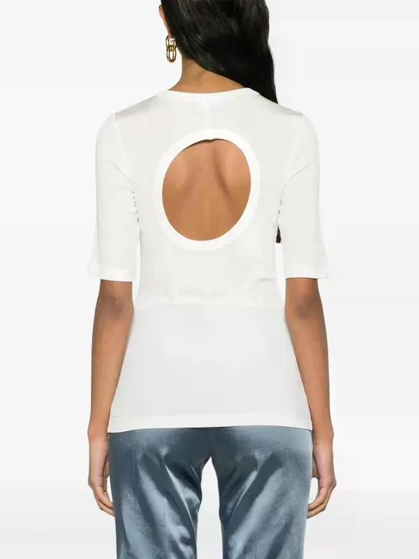 Fabiana Filippi Fine-ribbed Cut-out Top