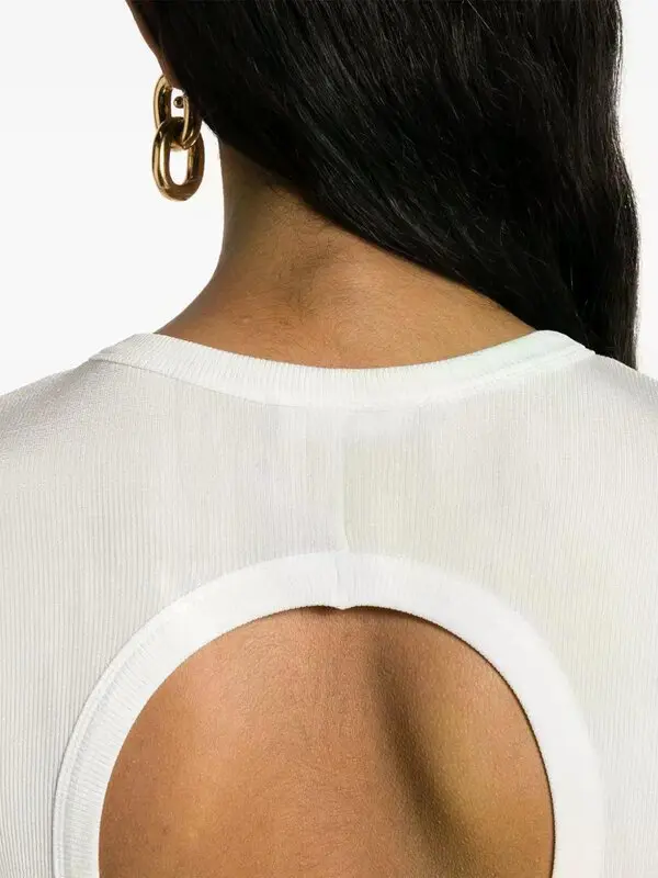 Fabiana Filippi Fine-ribbed Cut-out Top