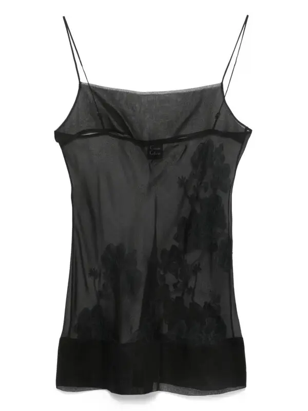 Carine Gilson Organza Babydoll Slip Dress - Black