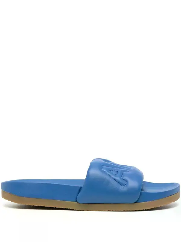 AMBUSH Quilted Leather Slides - Blue