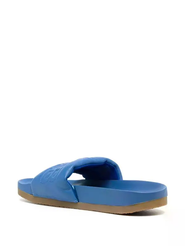AMBUSH Quilted Leather Slides - Blue