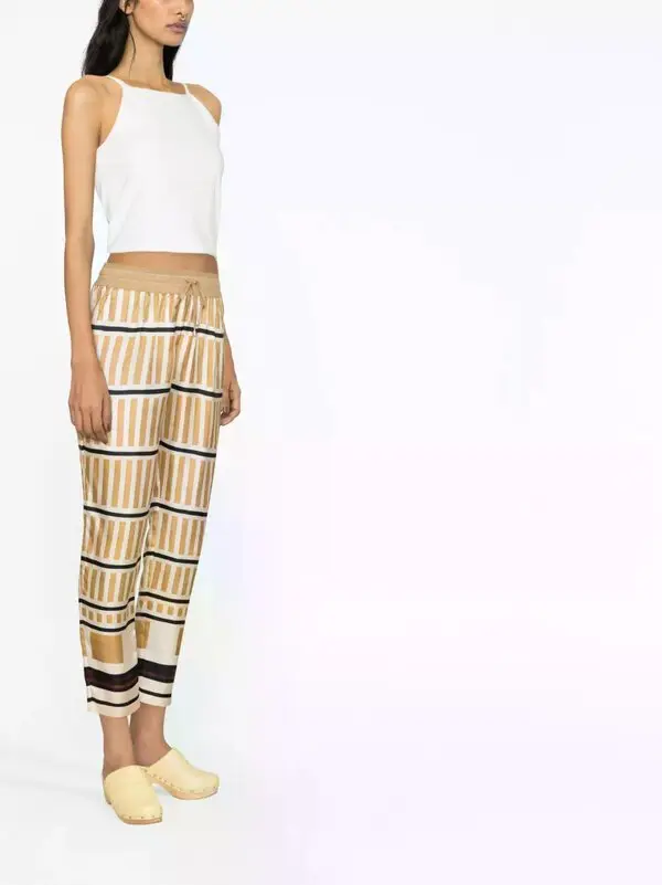 Lorena Antoniazzi Striped Cropped Trousers