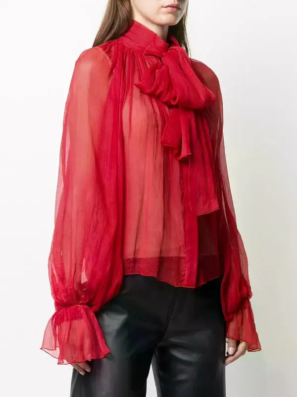 ATU BODY COUTURE Balloon-sleeve Pussy-bow Blouse