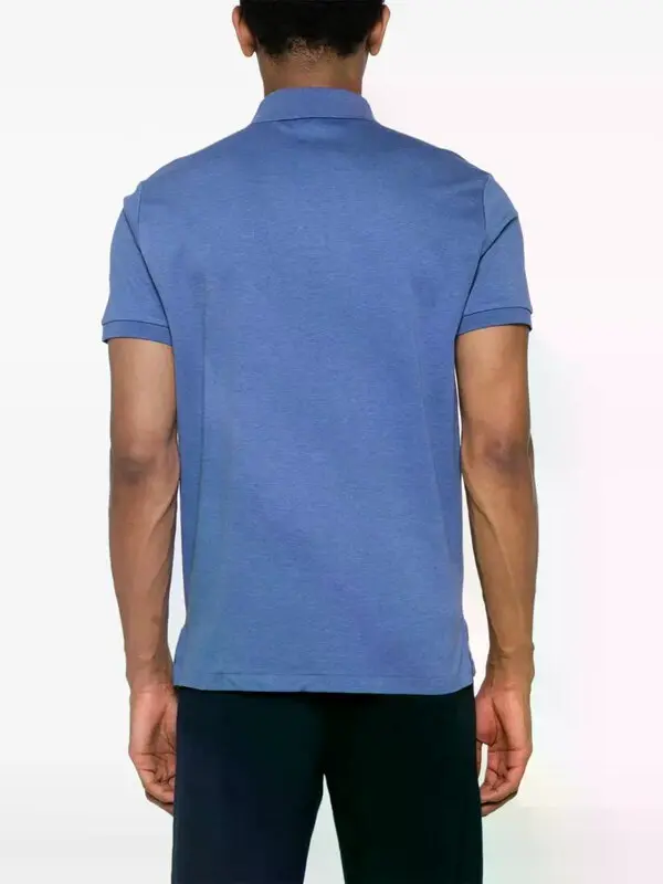Polo Ralph Lauren Embroidered Logo Cotton Polo Shirt - Blue
