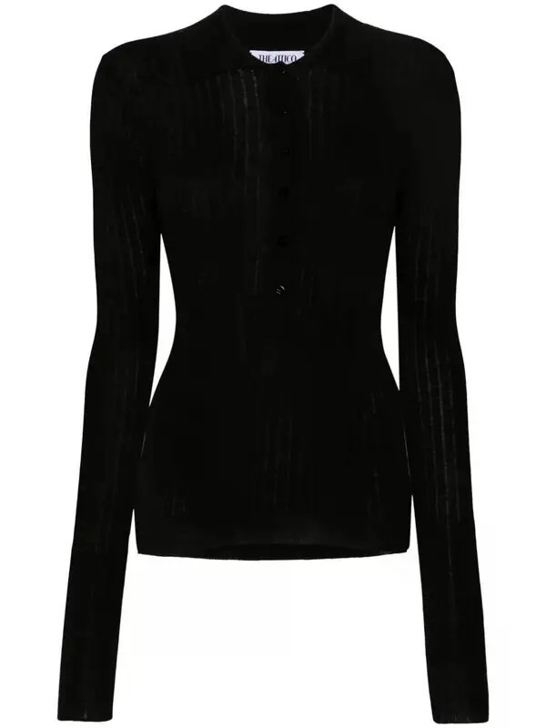 Attico Knitted Polo Sweater