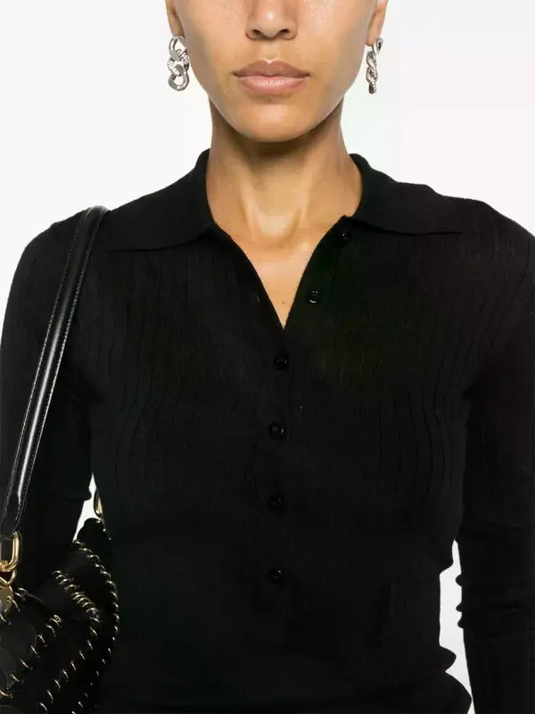 Attico Knitted Polo Sweater