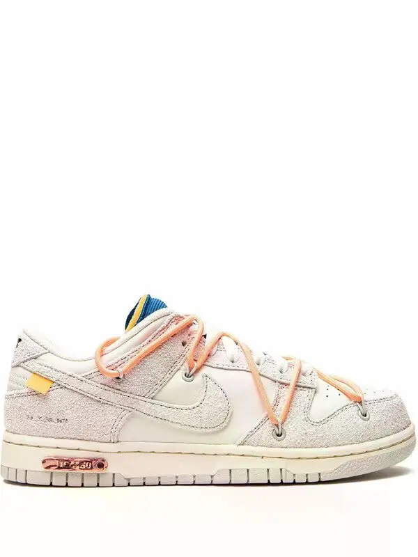 Nike X Off White Dunk Low Lot 19 Sneakers - Grey