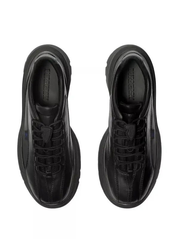 Burberry Logo-patch Chunky-sole Calf Leather Sneakers