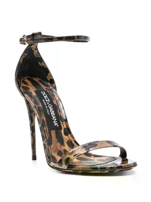 Dolce & Gabbana 110mm Leopard-print Stiletto Sandals