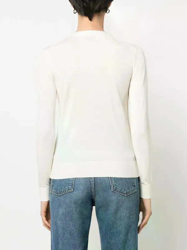 Tory Burch Logo-button Knit Cardigan - Neutrals