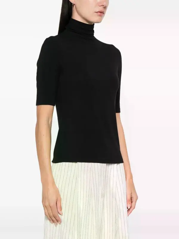 Vince Elbow-sleeve Roll-neck Top