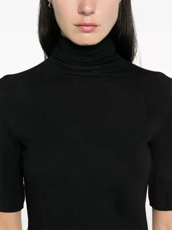 Vince Elbow-sleeve Roll-neck Top