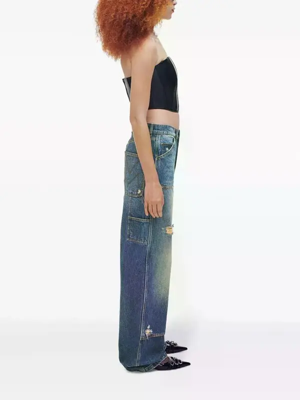 Marc Jacobs Strapless Leather Corset Top - Black