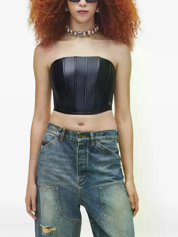 Marc Jacobs Strapless Leather Corset Top