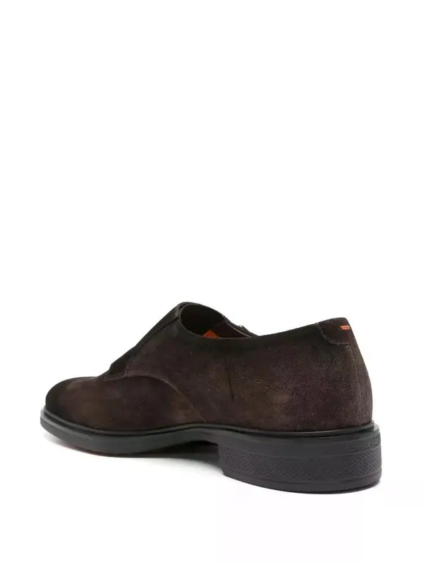 Santoni Suede Double Monk Strap Shoes