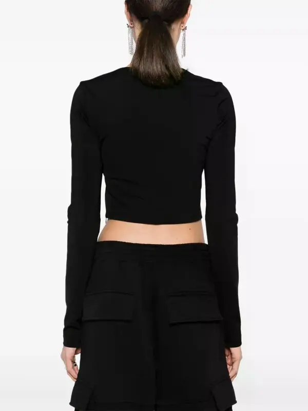 Givenchy Stretch Square Neck Cropped Top