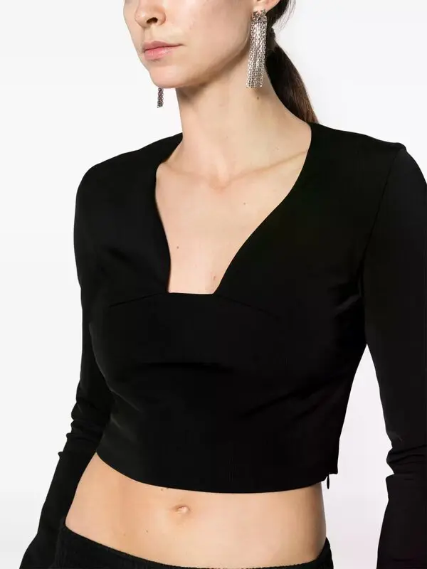 Givenchy Stretch Square Neck Cropped Top